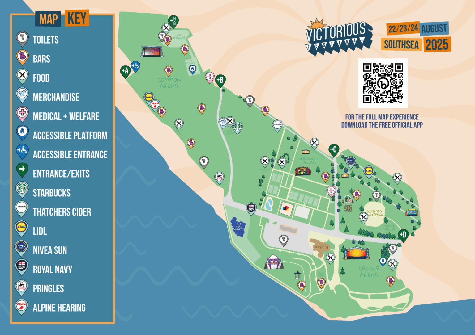 Festival Map - Victorious Festival
